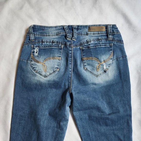 YMI | Jeans | Ymi Distressed Washed Blue Jean Women 9 | Poshmark